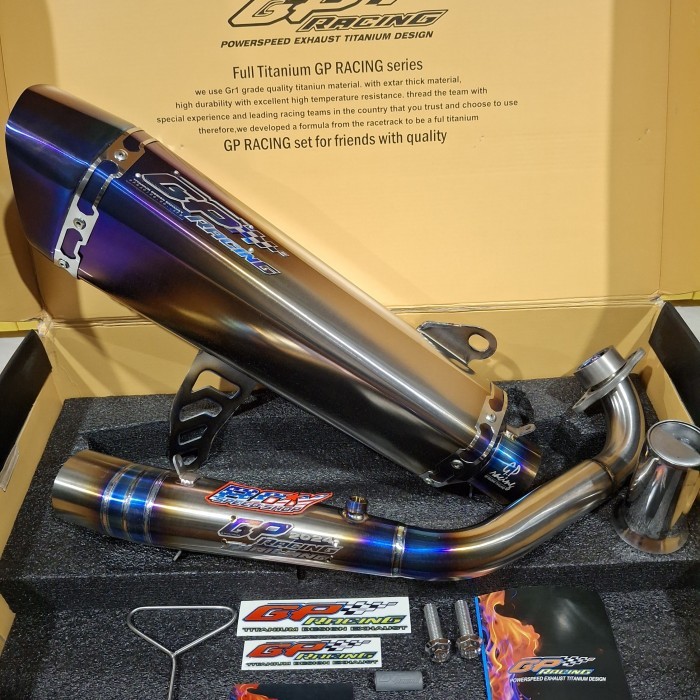 Jual Knlpot GP racing full titanium for xmax new / xmax old 300cc up ...