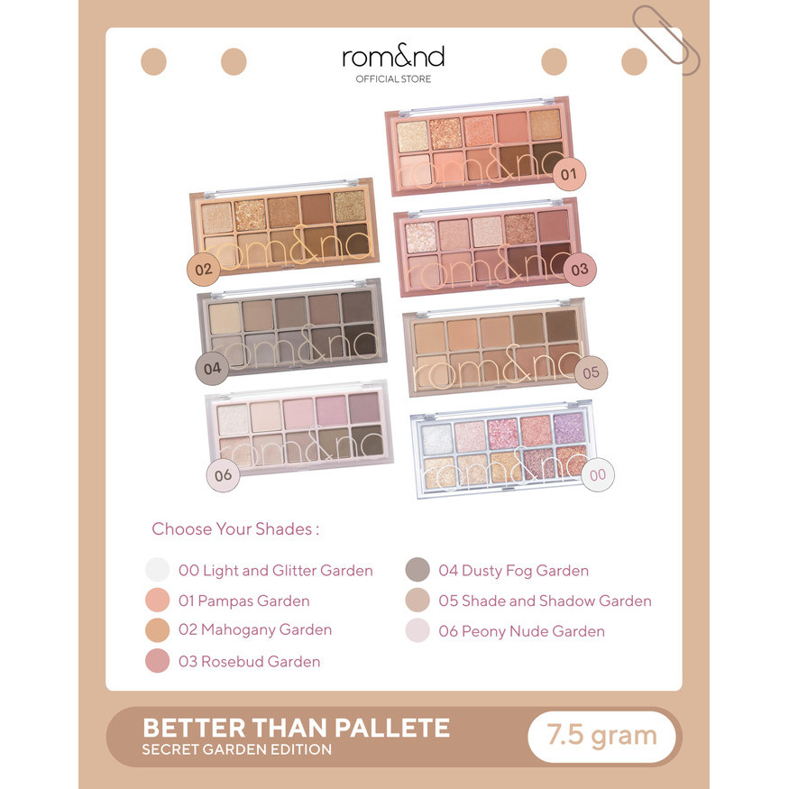 Jual ROMAND - Better Than Palette (All Shades) | Shopee Indonesia