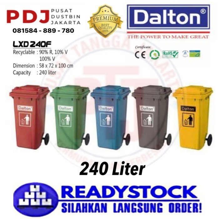 Jual TEMPAT SAMPAH RODA HDPE 240 LITER DALTON BUKAN KLEEN KUALITAS TERBAIK | Shopee Indonesia