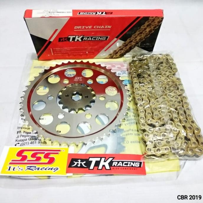 Jual gear set sss cbr 2019 / cb150r (baut 6) + rantai tk racing ...