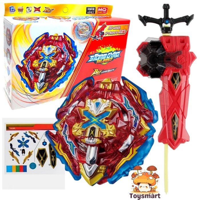 Jual Beyblade Burst B200 Excalibur Sword Launcher Gangsing set launcher ...