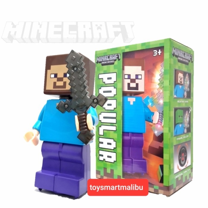 Jual mainan minecraft zombi toys/minecraft lampu led/minecrfat dancing ...