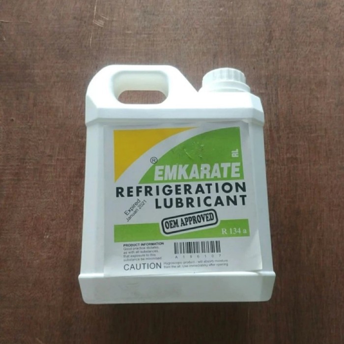 Jual OLI EMKARATE R134A 1 LITER UNTUK KOMPRESOR KULKAS /AC MOBIL ...