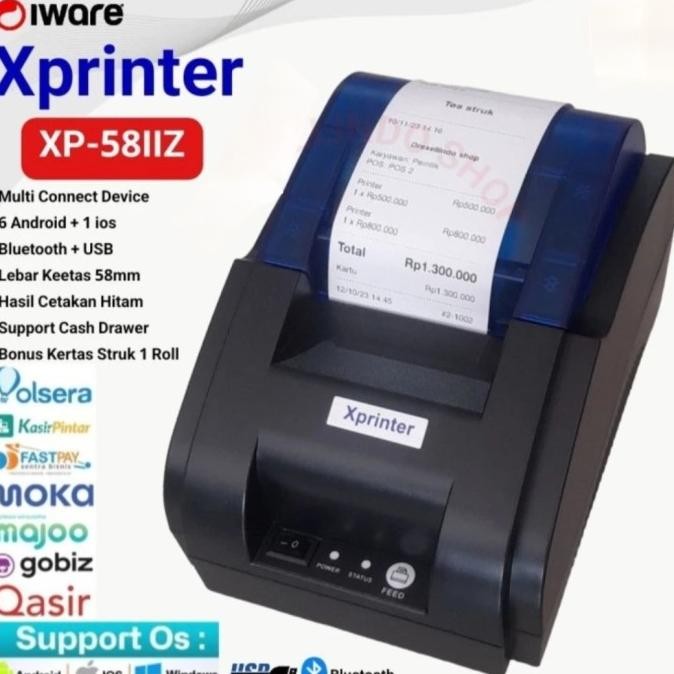 Jual Printer Kasir Bluetooth Iware (Bluetooth+USB) Support Moka Pos | Shopee Indonesia