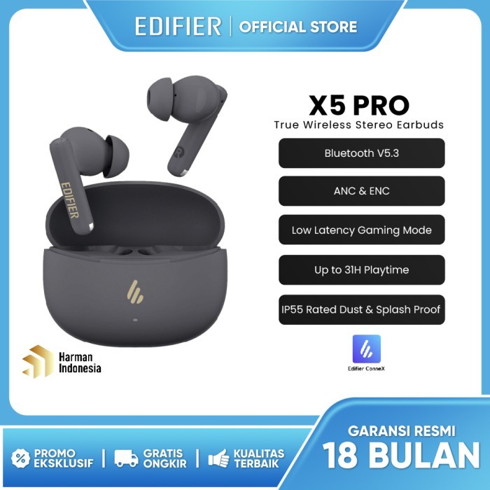 Jual EDIFIER X5 Pro True Wireless Noise Cancellation In - Ear ...