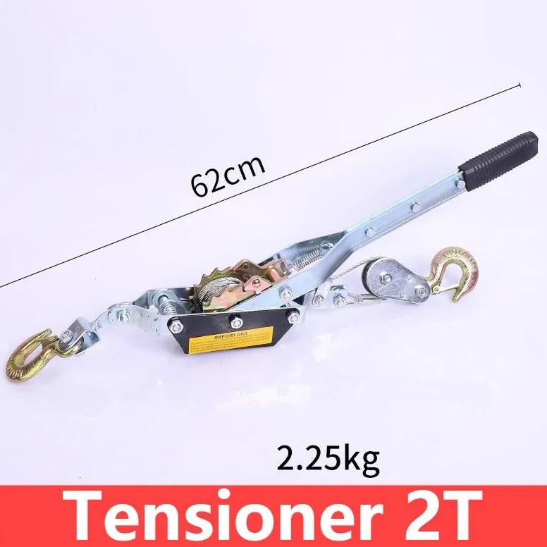 Jual Diskon 2T 2M Wire Rope Manual Tensioner Ratchet Double Hook ...