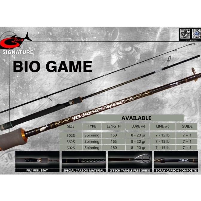 Jual Joran G-tech Signature BioGame-Spinning ROD | Shopee Indonesia