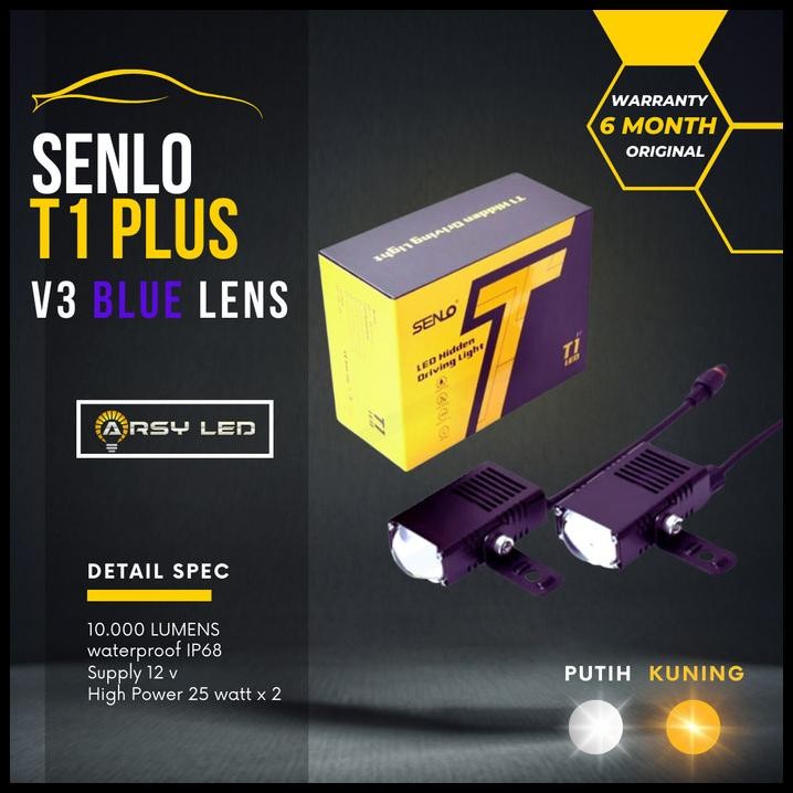 Jual Mini Laser Senlo T1 Plus V3 Blue Lens Lampu Led Motor Mobil Kabut ...