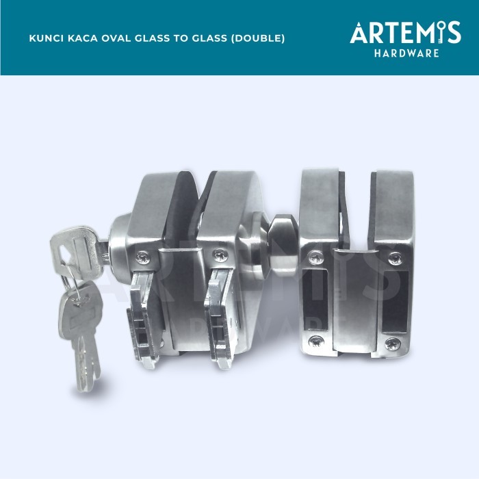 Jual Kunci Pintu Kaca Oval Stainless Steel Doff Double - Glass to Glass ...