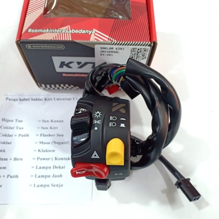 Jual Saklar Lampu Kiri Ktc Kytaco Ori Ev381 Universal/ Switch Matic Ev 381 | Shopee Indonesia