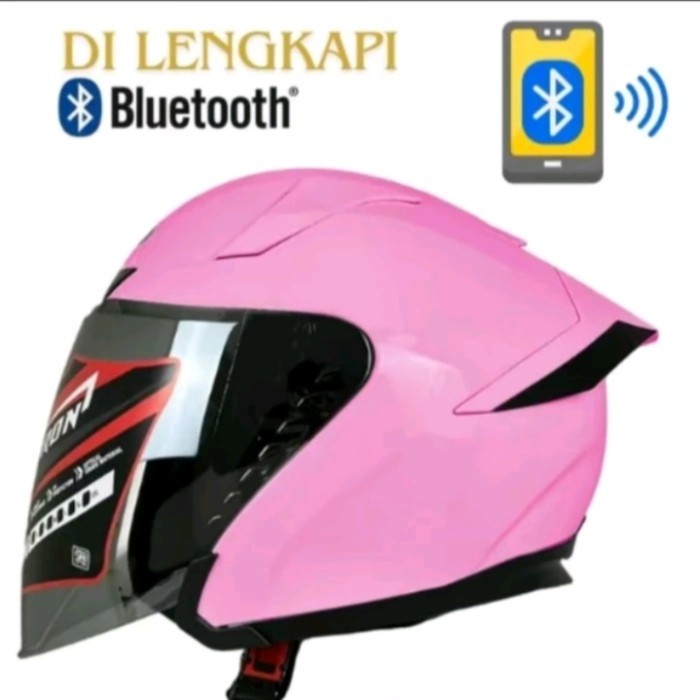 Jual Helm alv genos bluetooth dan non bluetooth visor silver original ...