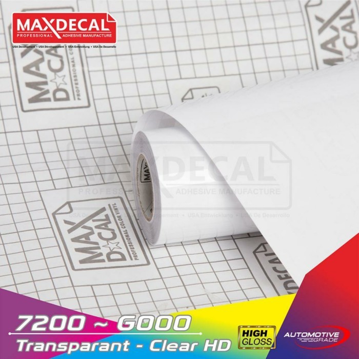Jual MAXDECAL 7200 G - 000 Transparant Clear Skotlet Sticker (ROLL ...