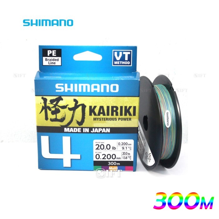 Jual Senar PE Shimano KAIRIKI 4 300M 10 sd 50 lbs Braid Made in Japan | Shopee Indonesia
