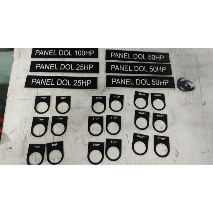 Jual Terjangkau Label Panel Listrik Hitam Tulisan Putih Tulisan Grafir ...