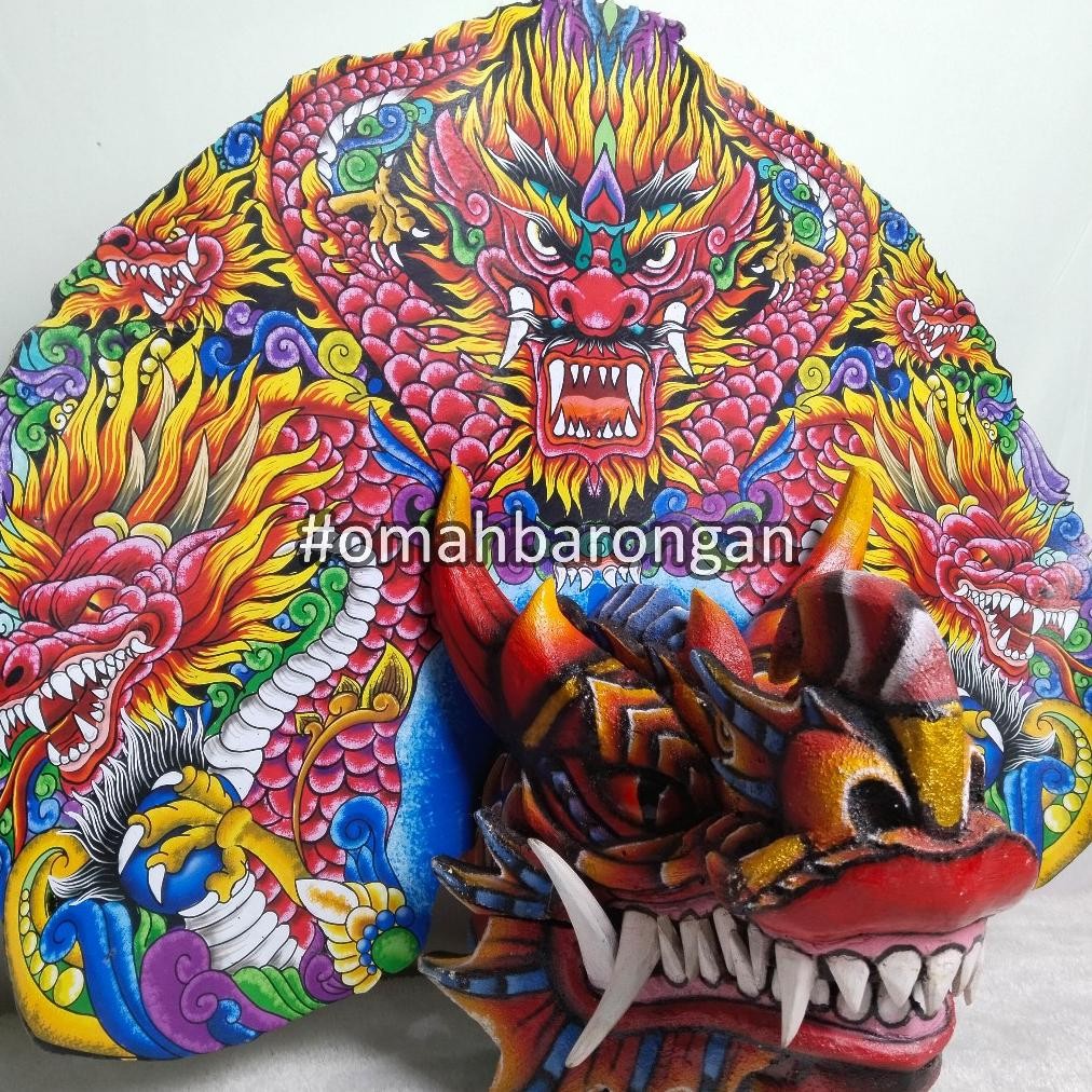 Jual TREND BARONGAN DEVIL MATA NYALA BIRU UKURAN 20 FULL KAYU NEW ...