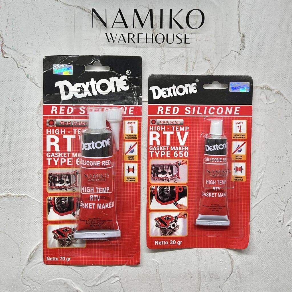 Jual DEXTONE Lem Silikon Red Sealant 30 70 gr | Shopee Indonesia
