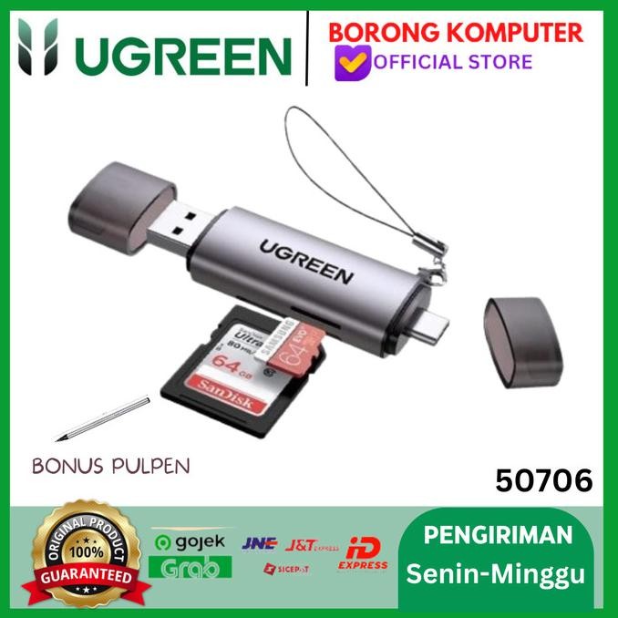 Jual UGREEN Card Reader OTG 2in1 USB Type C USB A 3.0 TF SD Card Reader ...
