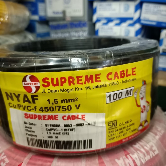 Jual Kabel Nyaf 1 X 1,5 Mm Supreme @ 100 Mtr | Shopee Indonesia