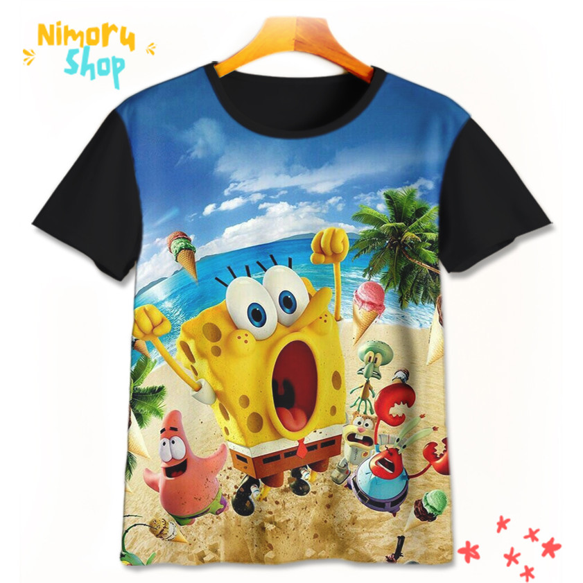 Jual Baju Kaos Anak 3D Spongebob-4-designWD Spongebob Squarepants ...