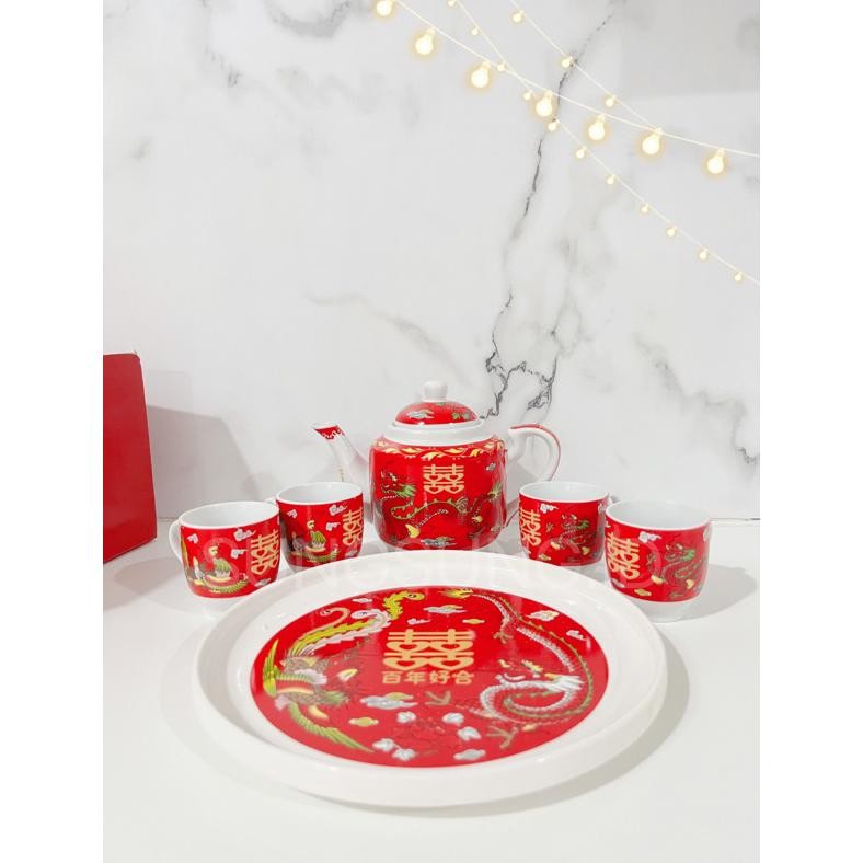 Jual PENAWARAN TERBATAS Tea Set Sangjit / Chinese wedding Tea set ...