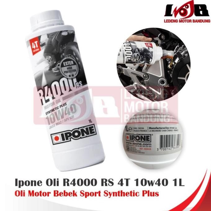 Jual TERLARIS - Oli Ipone R4000 RS 4T 10w40 10w50 Ester Synthetic Plus ...