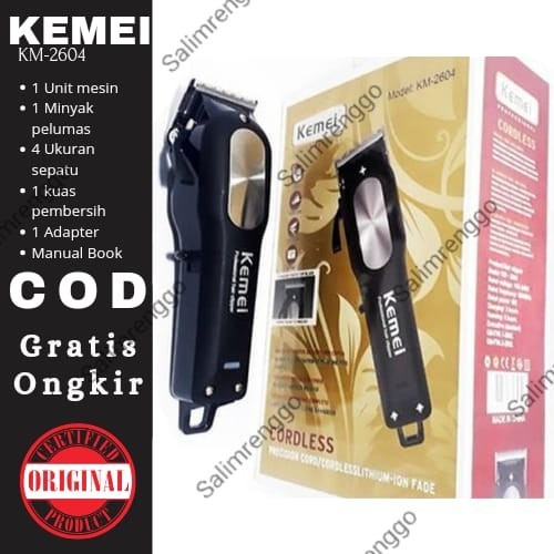 Jual Mesin Cukur Kemei KM-2604 Hair Clipper Rechargeable | Shopee Indonesia