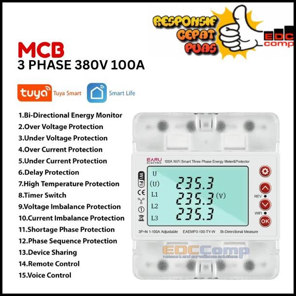 Jual Bisa Faktur Pajak Smart life Tuya Din Rail MCB 3 Phase 1 Phase ...