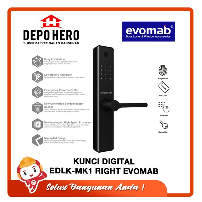 Jual KUNCI ELEKTRONIK DIGITAL EDLK-MK1 RIGHT EVO MAB | Shopee Indonesia