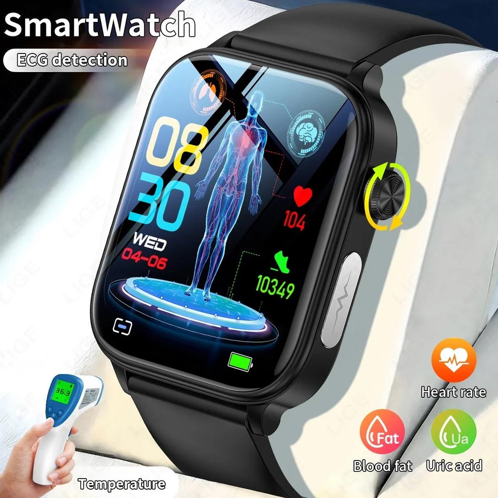 Jual 2024 New Medical Grade Smartwatch for Men & Women - ECG & Uric ...