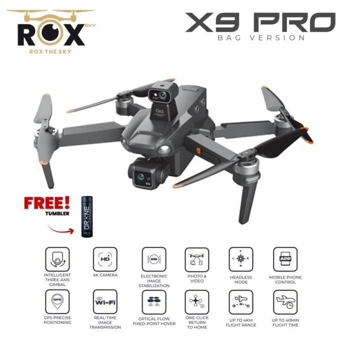 Jual Drone Rox X9 Gps 3-Axis Gimbal 1.5Km Camera 4K 25 Min - Drone ...
