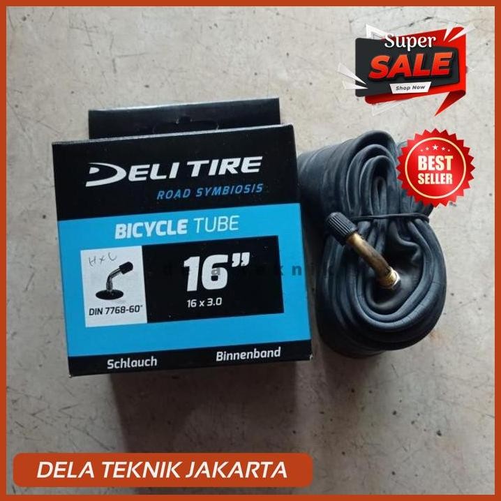 Jual PRODUK TERBAIK BAN DALAM SEPEDA LISTRIK/SELIS 16 X 2.50/ 3.0 PENTIL BENGKOK DELI TIRE ...