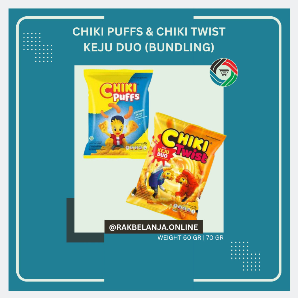Jual chiki puffs & chiki twist keju duo (bundling) | Shopee Indonesia