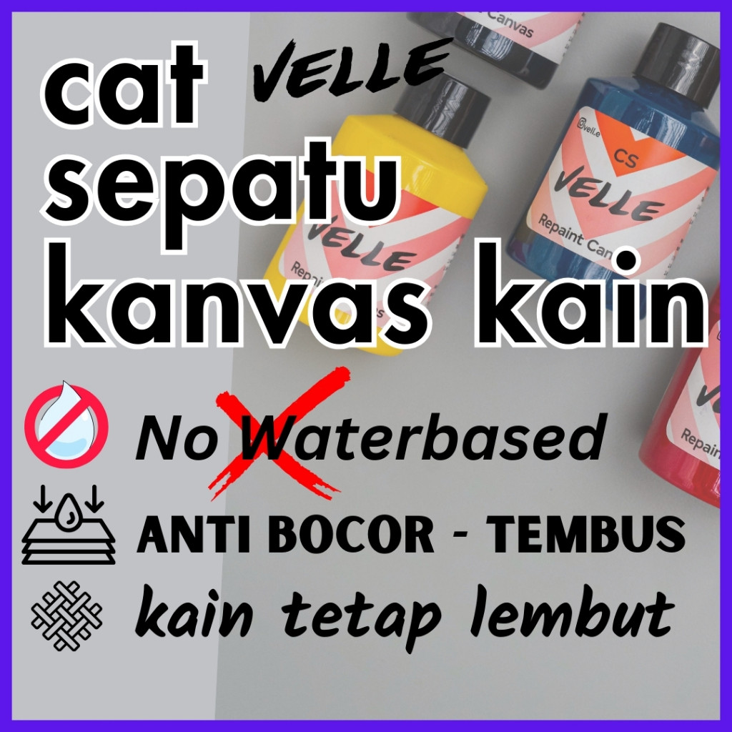 Jual Velle C Cat Epatu Anva Permanen Anti Luntur Cet Repaint Pewarna ...