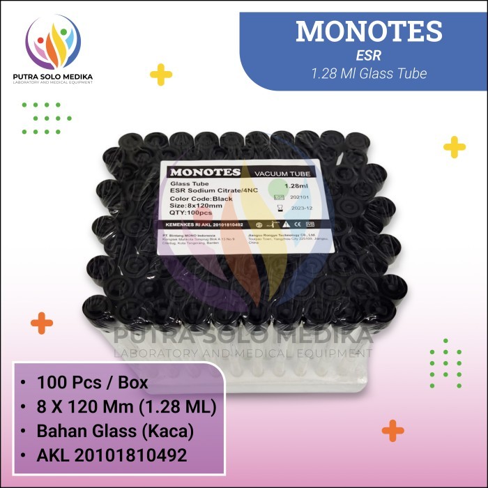 Jual Sale Tabung Vaccum Tube 1,28 Ml Esr/Led Glass Mono Test | Shopee ...