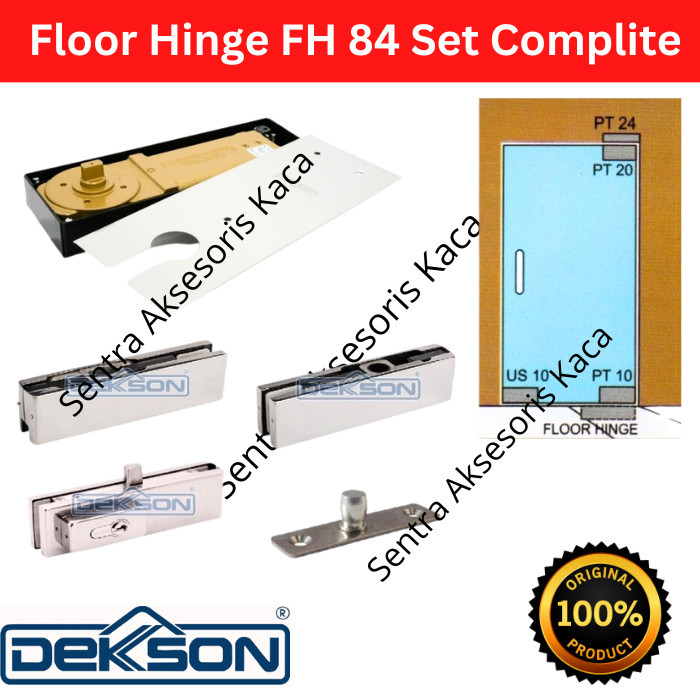 Jual Paket Floor Hinge FH 84 Dekkson + Patch Fitting (PT 10, PT 20, US 10) | Shopee Indonesia