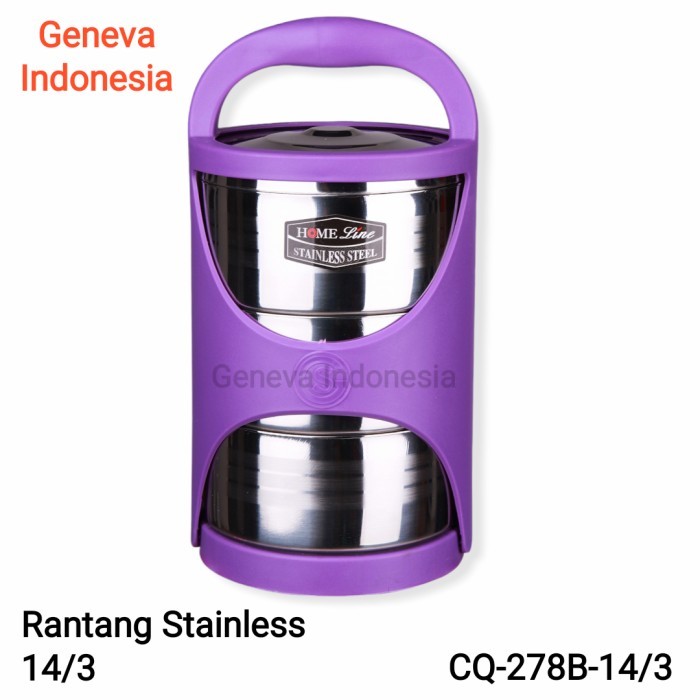 Jual Rantang - Food Container Susun 3 Stainless 14/3 CQ-278B HOMELINE ...