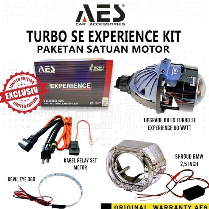 Jual Paketan Satuan Biled MOTOR Projector Lens Bi-led AES Turbo Se ...