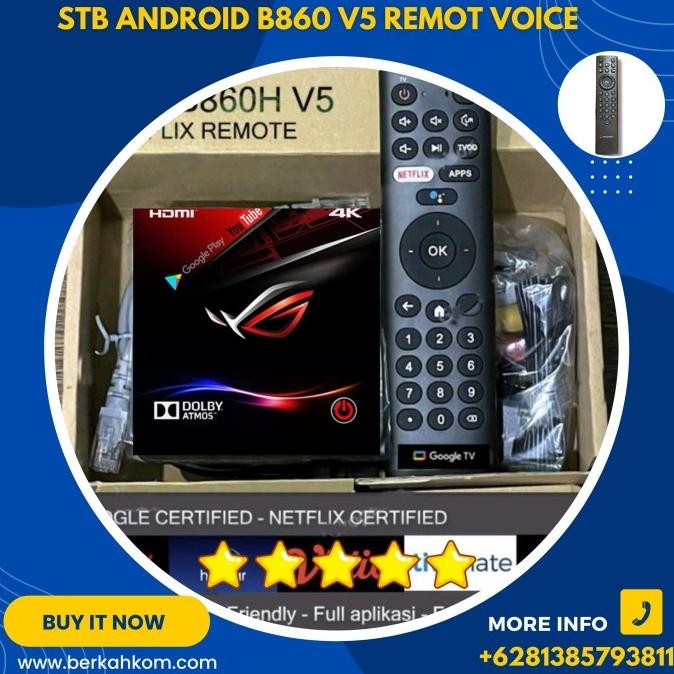 Jual BEBAS ONGKIR - STB ANDROID TV BOX V5 FULL UNLOCK REMOT VOICE | STB ...