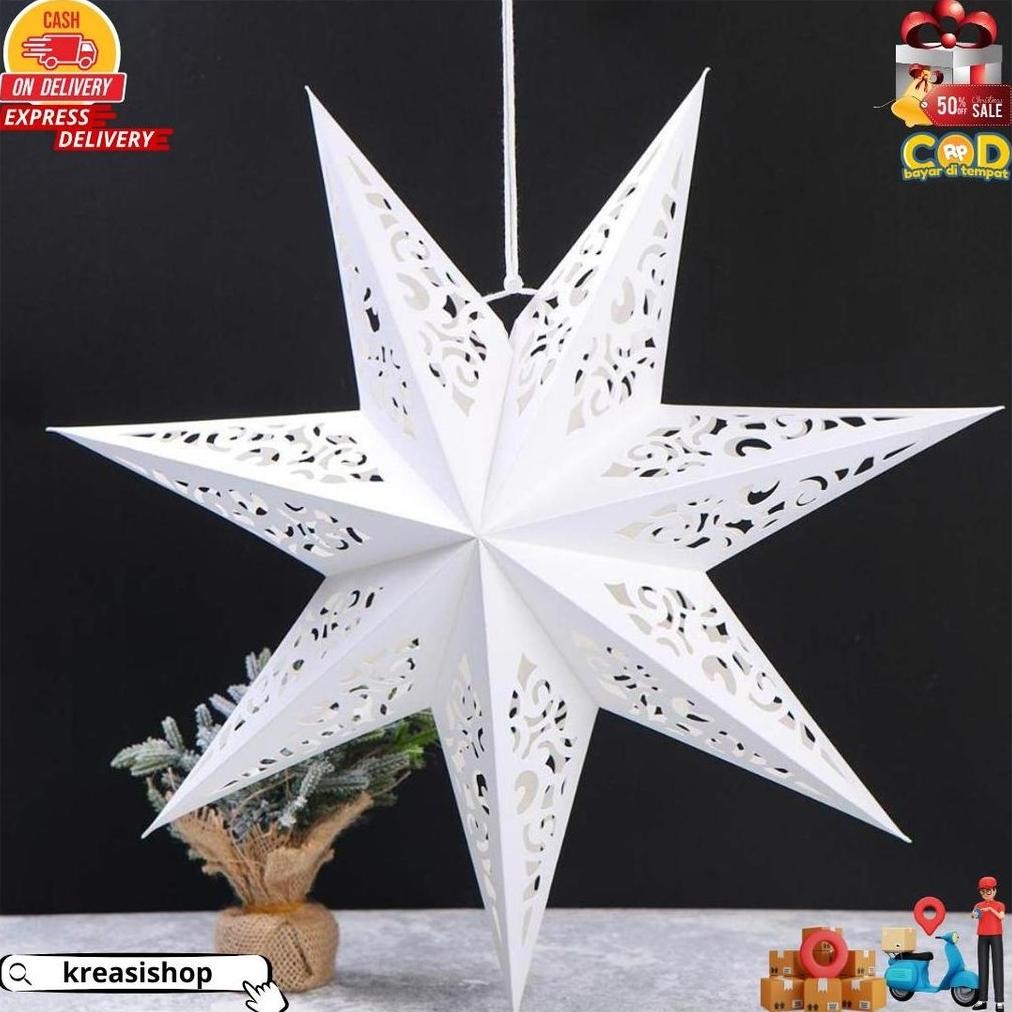 Jual olp Lampion Bintang / Star Paper Lantern 60 Cm Lampu Bintang ...