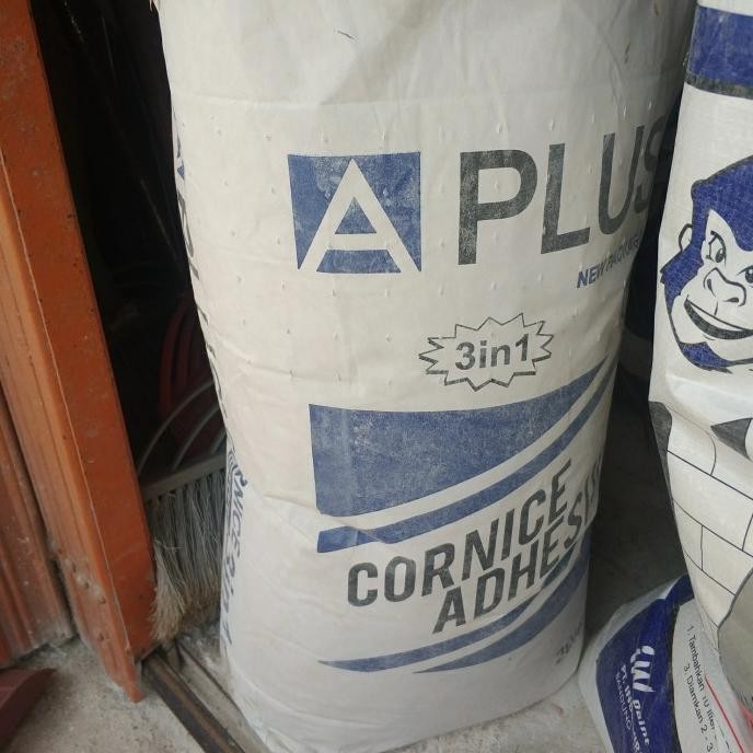 Jual paling diminati] cornice adhesive 1kg aplus semen gypsum cornes ...
