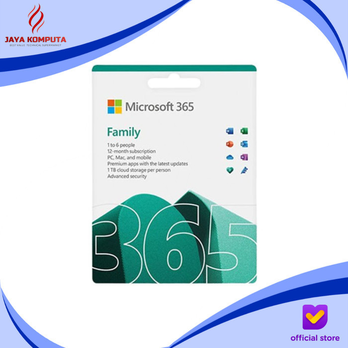 Jual Microsoft Office Family 365 POSA CARD Software Original PC & Mac ...