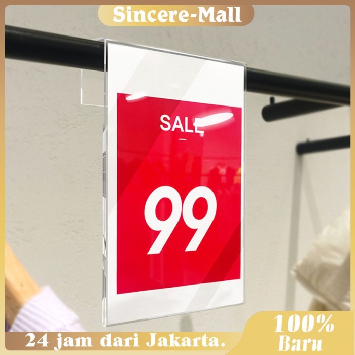 Jual A5 Papan Harga Promosi Label Harga Akrilik Price Tag Display Stand ...