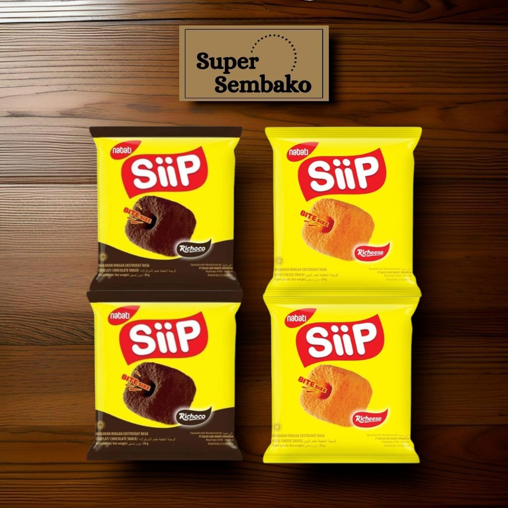 Jual SNACK RICHEESE NABATI SIIP SIP BITES KEJU CHEESE COKLAT 26g ...