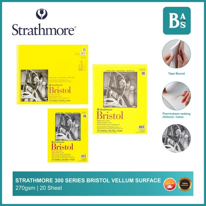 Jual Strathmore - Bristol Vellum Surface Sketch Pad 300 series | Shopee ...
