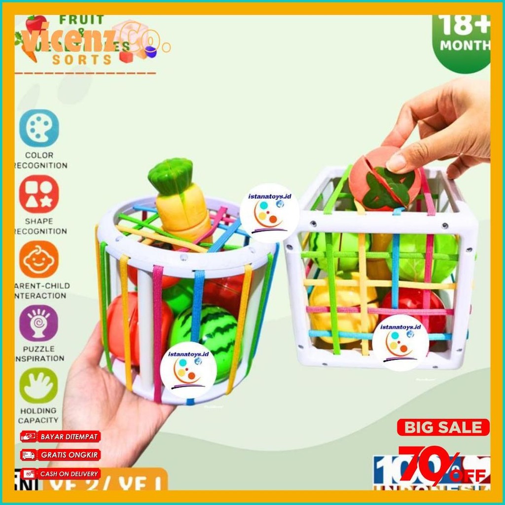 Jual Id Mainan Edukasi Shape Sorting Kotak Buah Dan Sayur Kotak Ye2/Ye1 ...