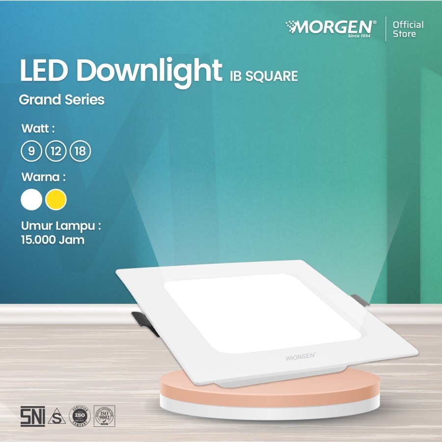 Jual MORGEN downlight LED KOTAK INBOW GRAND panel kotak tanam putih ...