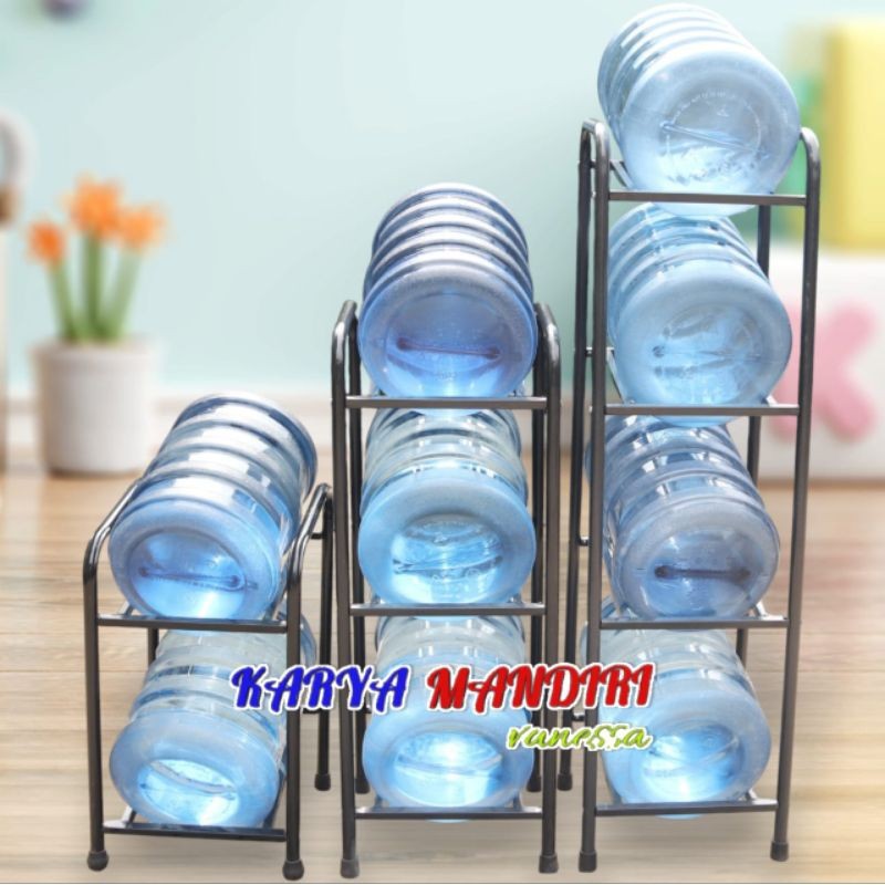 Jual Promo Rak Galon / Tempat Galon Susun Besi Susun 4 Susun / 3 Susun ...