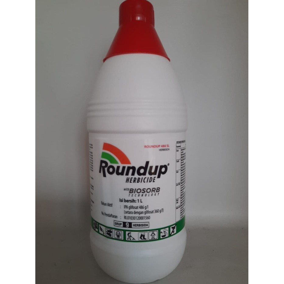 Jual ROUNDUP 486 SL OBAT PEMBASMI RUMPUT LIAR / GULMA KEMASAN 1 LITER ...