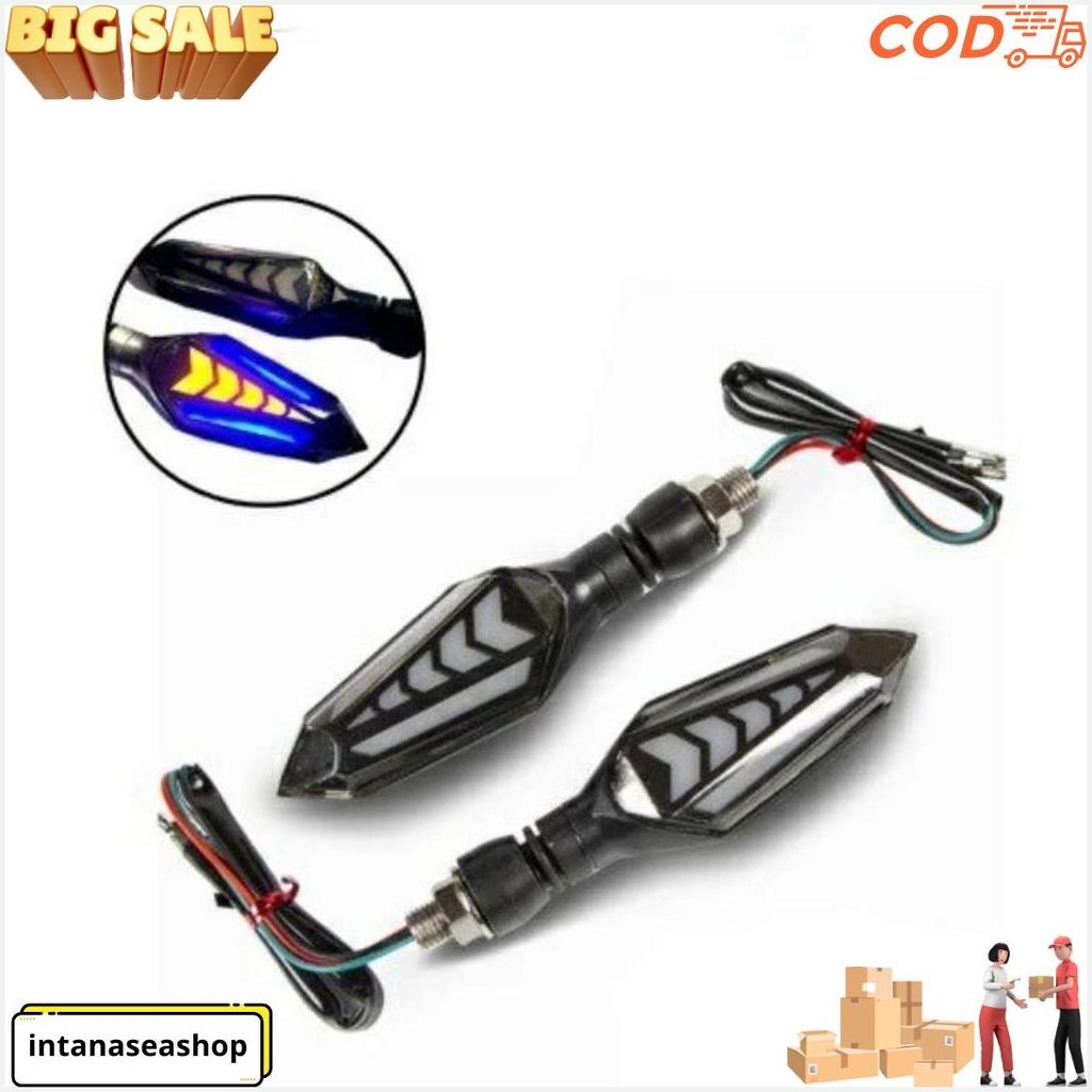 Jual 4 Pcs Lampu Sein Motor Variasi Led Running 2 Sisi Sen Panah Lampu ...