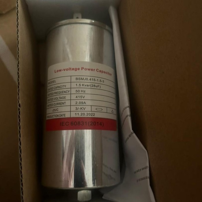 Jual Asli..! Capacitor 1,5 Kvar, Capacitor 1.5 Kvar, 415 V, 3 Phase ...